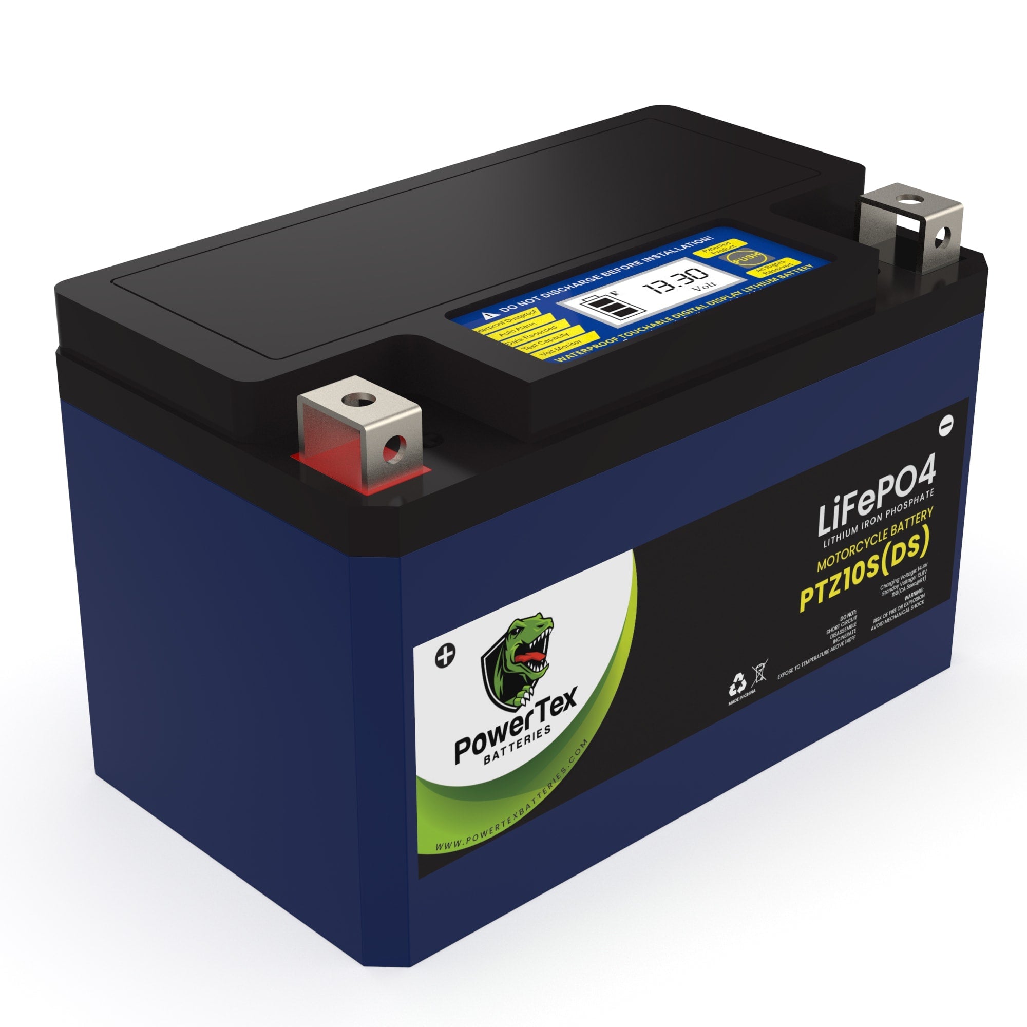 PowerTex YTZ10S LiFePO4 Lithium Iron Phosphate Motorcycle Battery ...