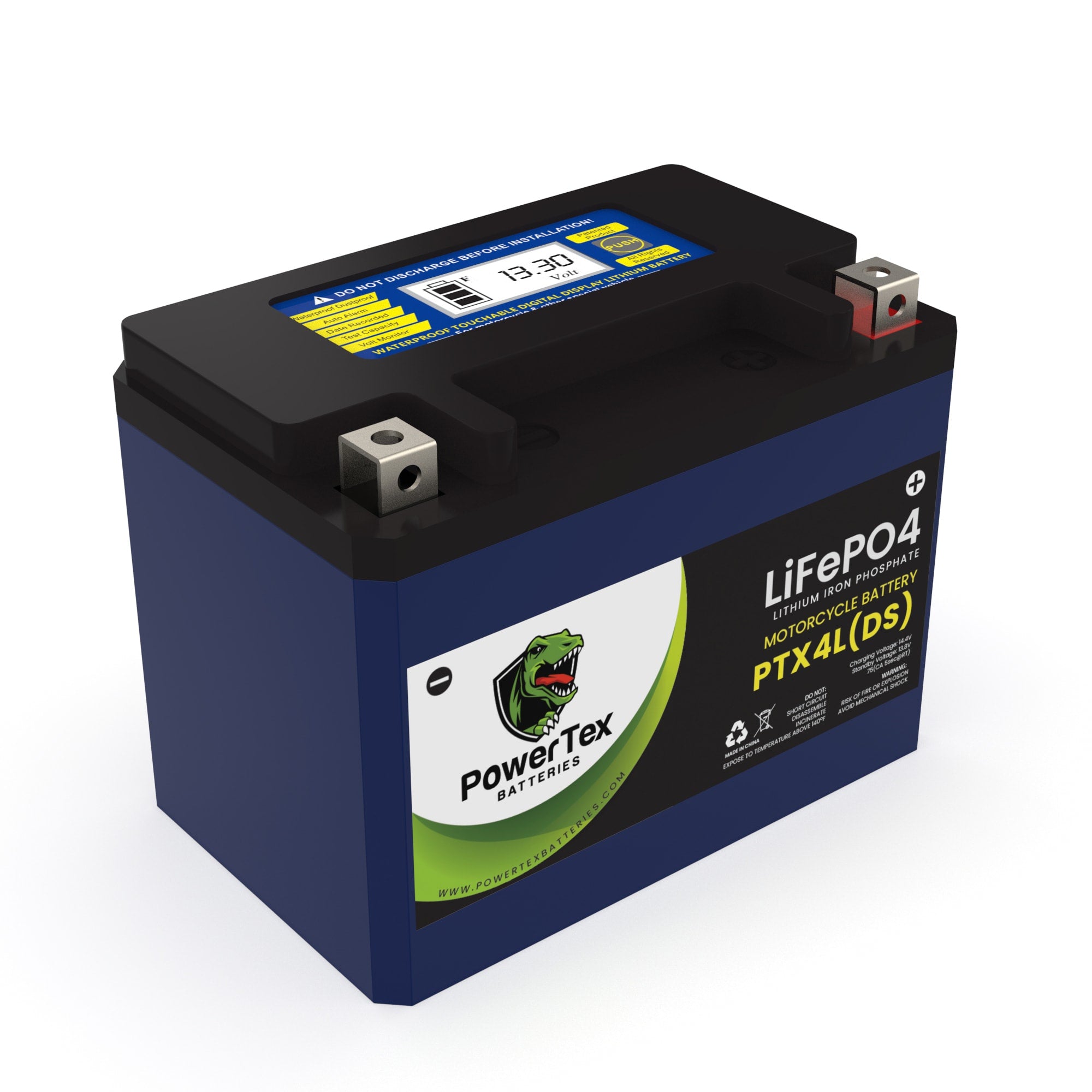 PowerTex YTX4L-BS LiFePO4 Lithium Iron Phosphate Motorcycle Battery ...