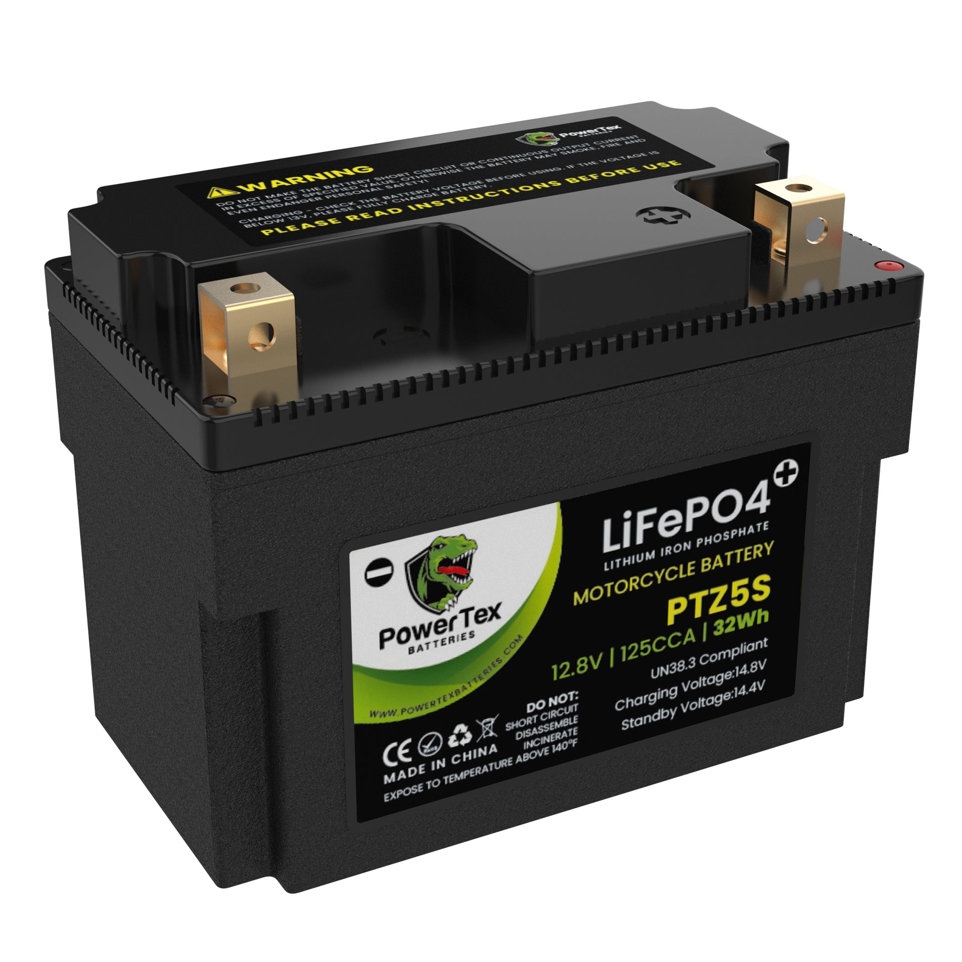 PowerTex YTZ5S LiFePO4 Lithium Iron Phosphate Motorcycle Battery ...